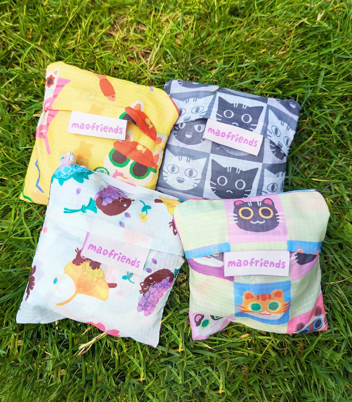 Reusable Grocery Shopping Bag- Pastel Cats 2025 Version – Best Cat